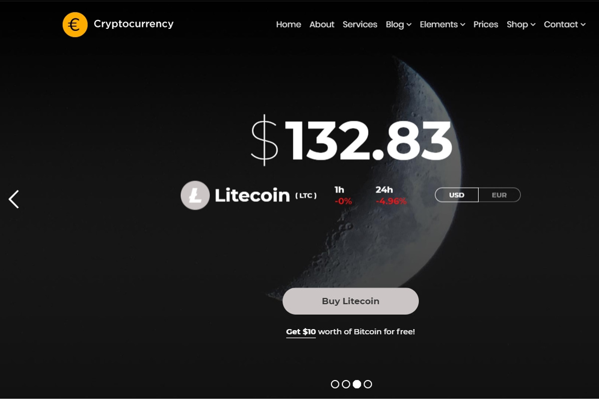 Cryptocurrency Bitcoin WordPress Theme