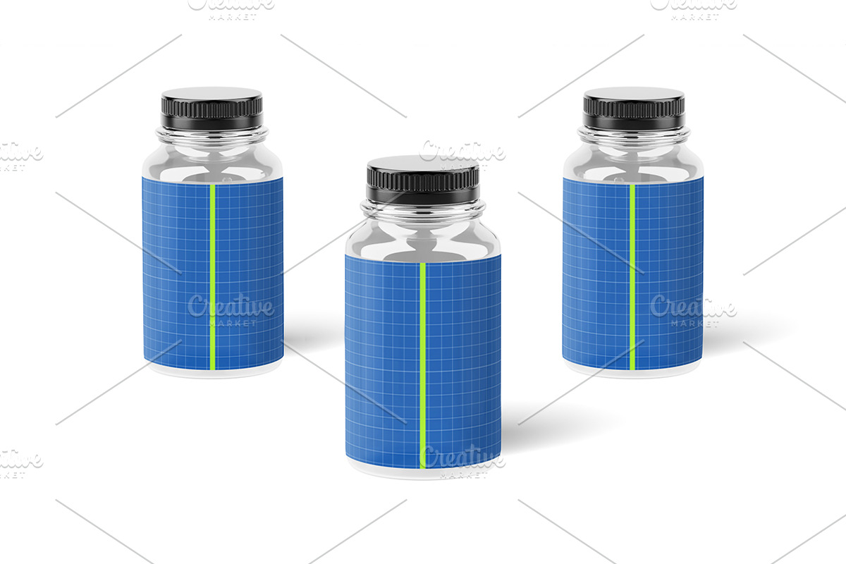 Plastic Jar Mockup with Screw Cap