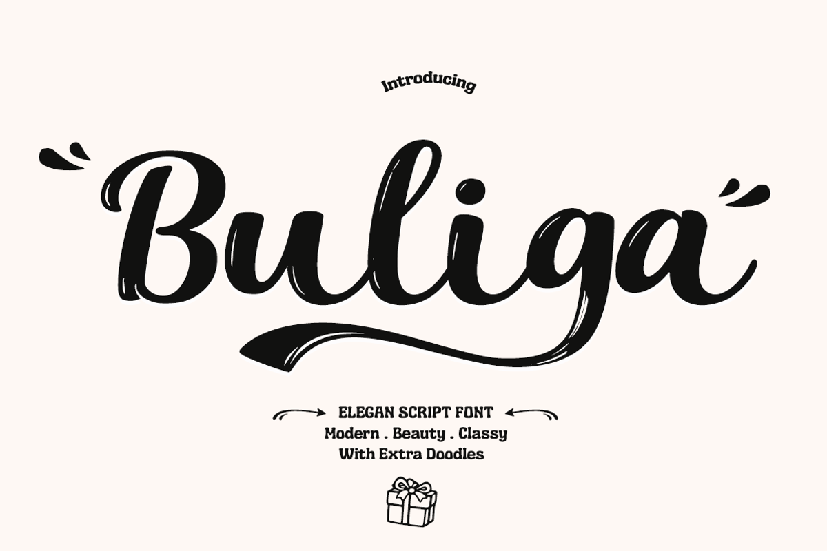Buliga – Elegant Script Font, a Script Font by cocodesign