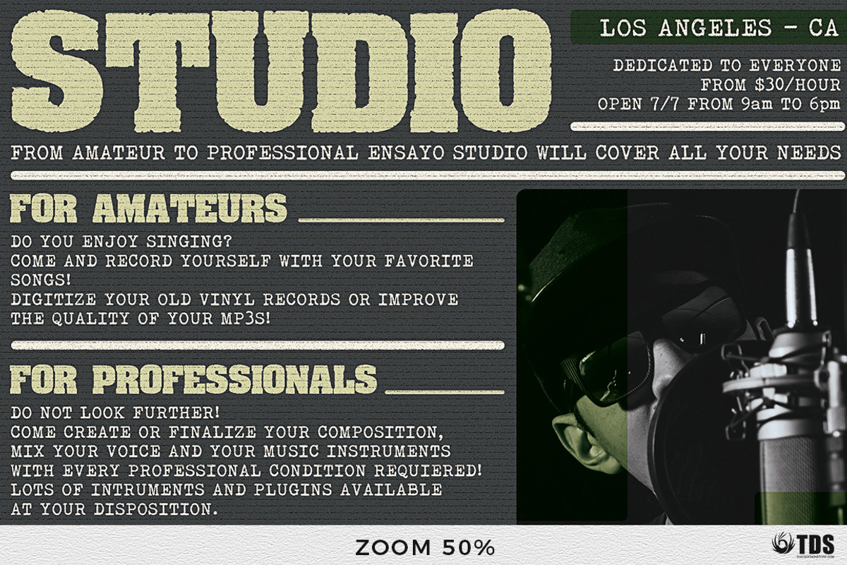 Music Studio Flyer Template, a Flyer Template by ThatsDesign Art