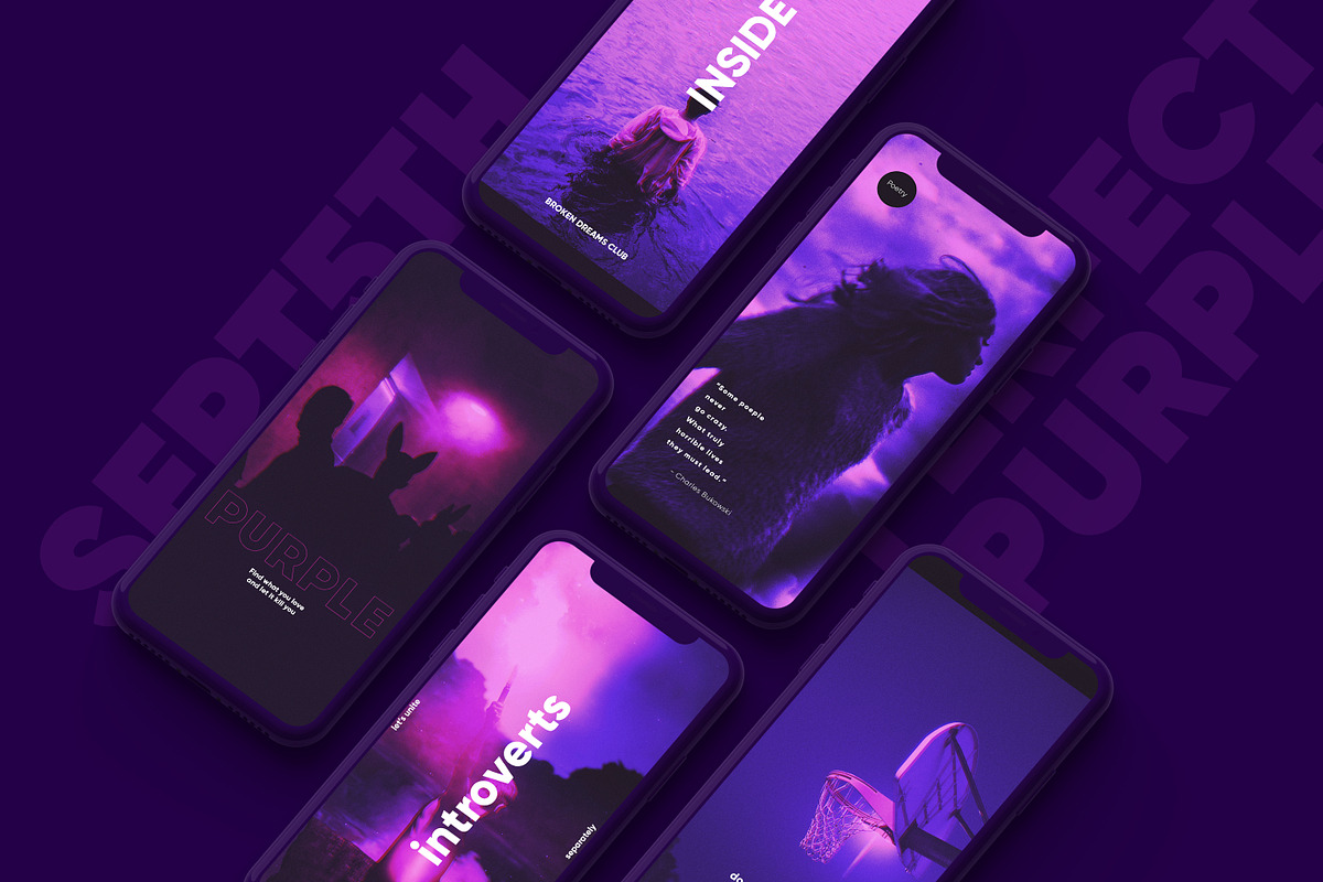 Perfect Purple Social Media Kit, a Social Media Template by September 5th