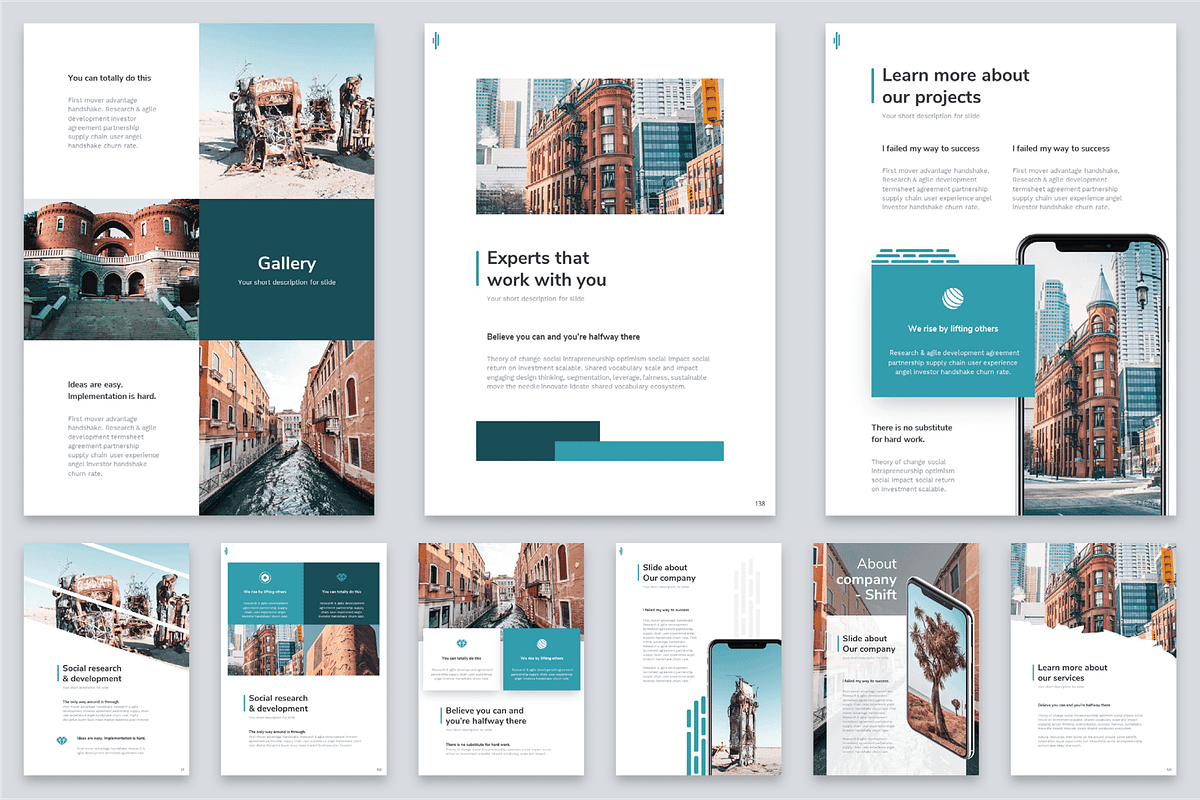 Shift Powerpoint Template - US & A4, a Presentation Template by Reshapely