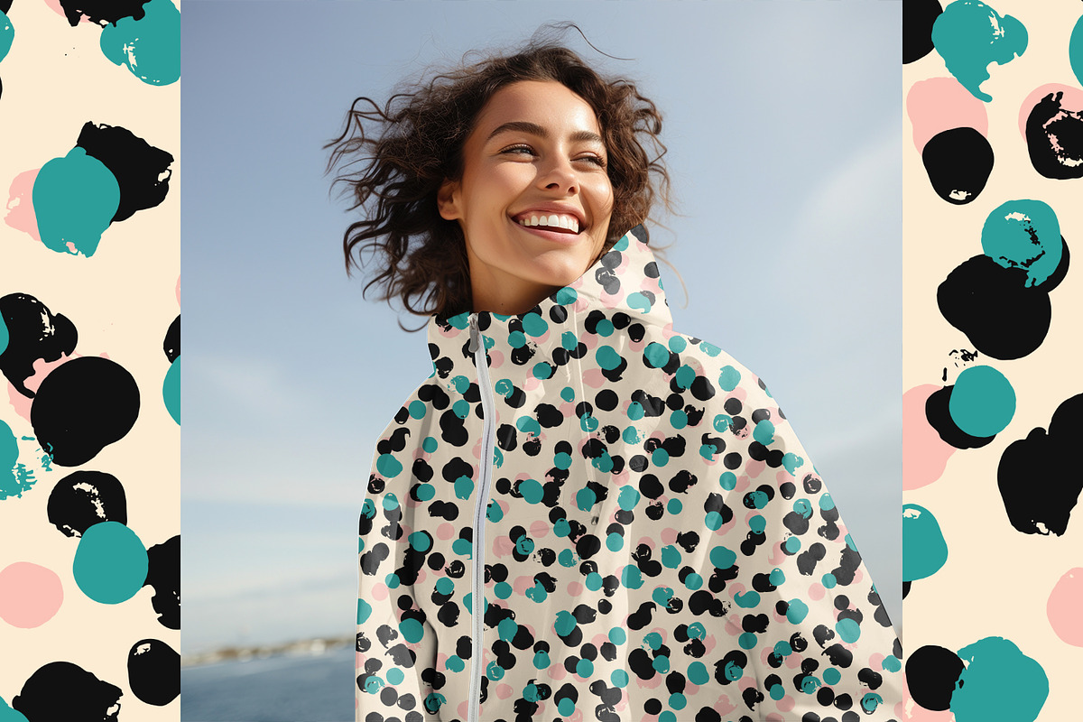 Painted Camo Spots Pattern, a Texture Illustration by MalyskaStudio