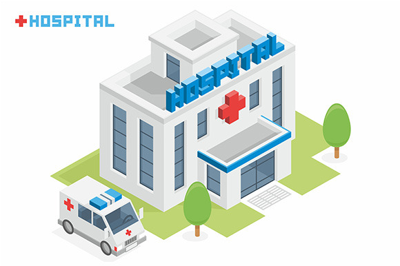 Hospital building | Graphics ~ Creative Market