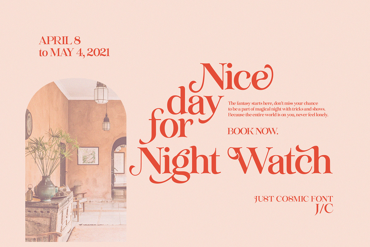 Just Cosmic Font + Premade Logos