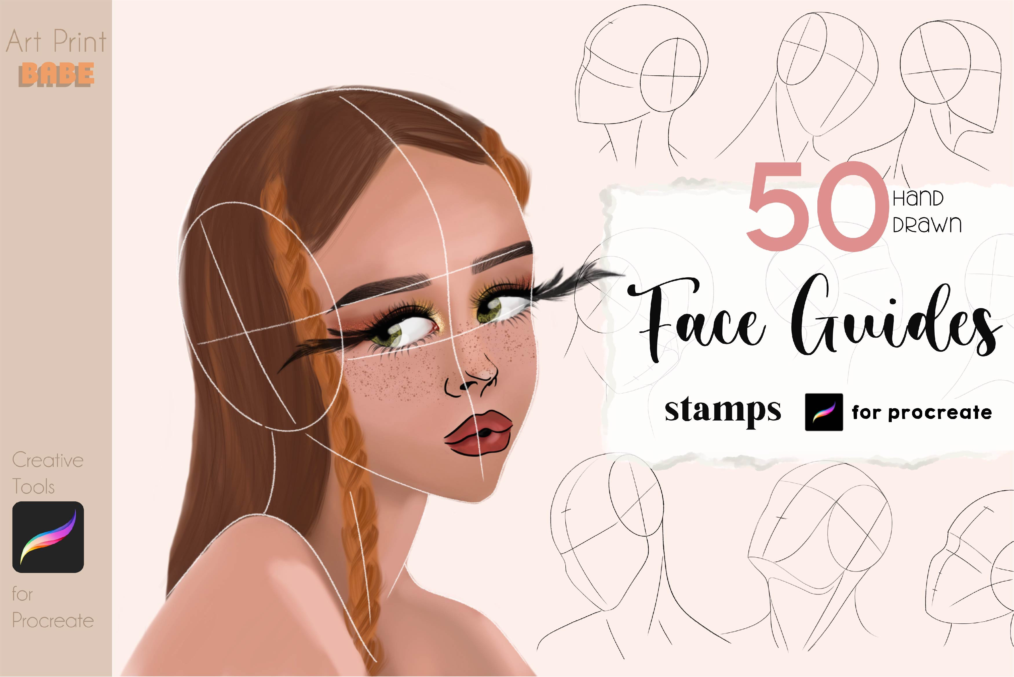 Face Guide Stamp Portrait MakeUp Art