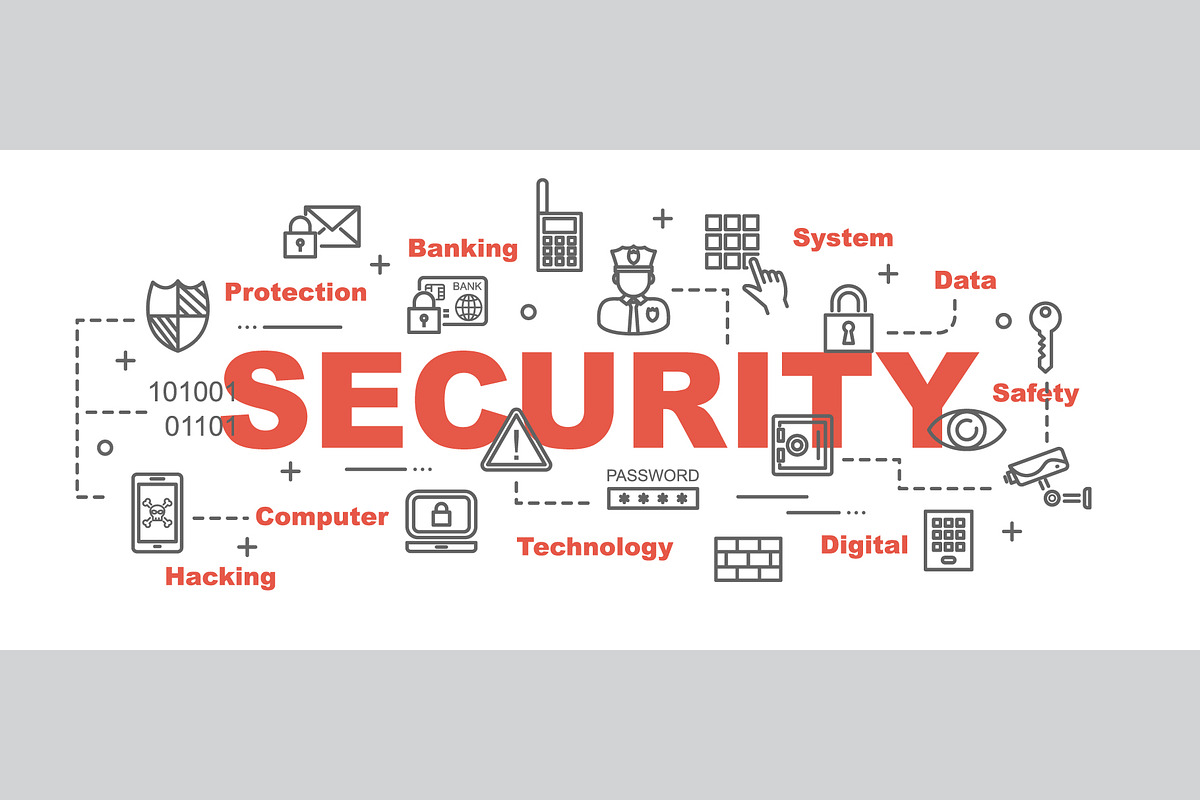 Security Outline Icons Banner, a Templates & Theme by tulpahn