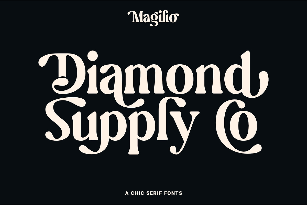 Magilio - A Chic Serif Fonts, a Serif Font by Prioritype Co