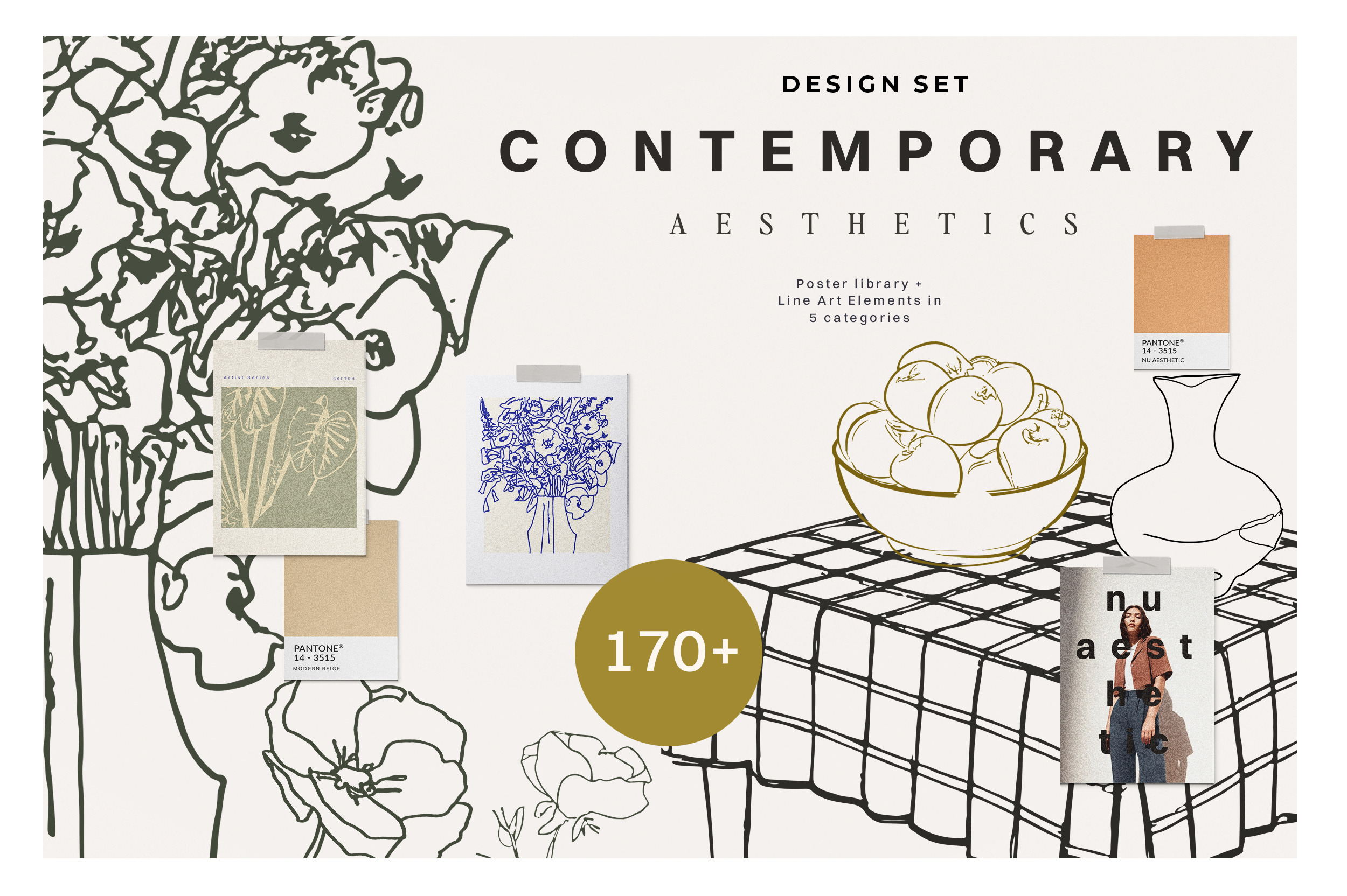 Contemporary Line Art Library