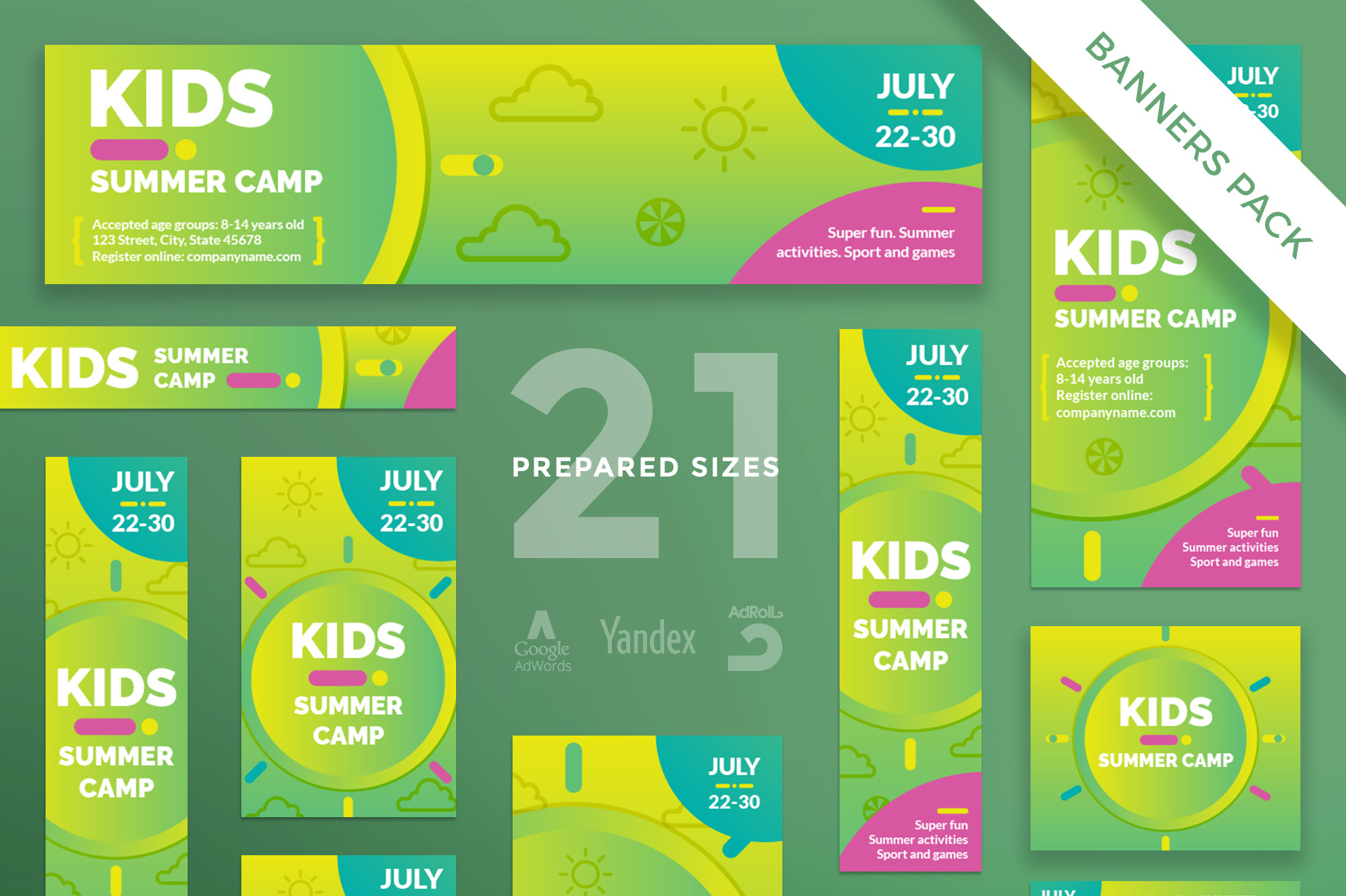 Banners Pack | Summer Camp, a Templates & Theme by Amber Graphics ...