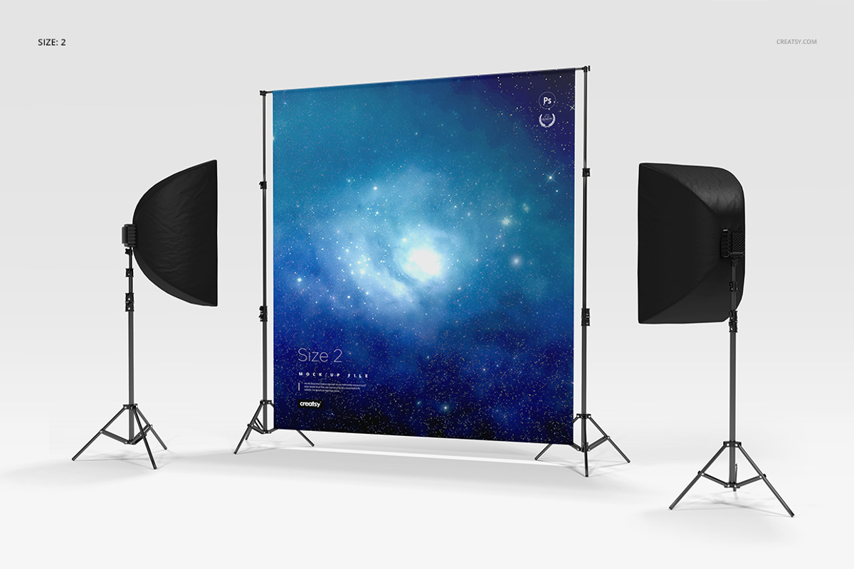 Custom Printed Backdrop, a Product Mockup by creatsy5