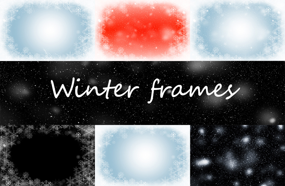 Snowflake and snow frames, a Texture Graphic by piter.goskov