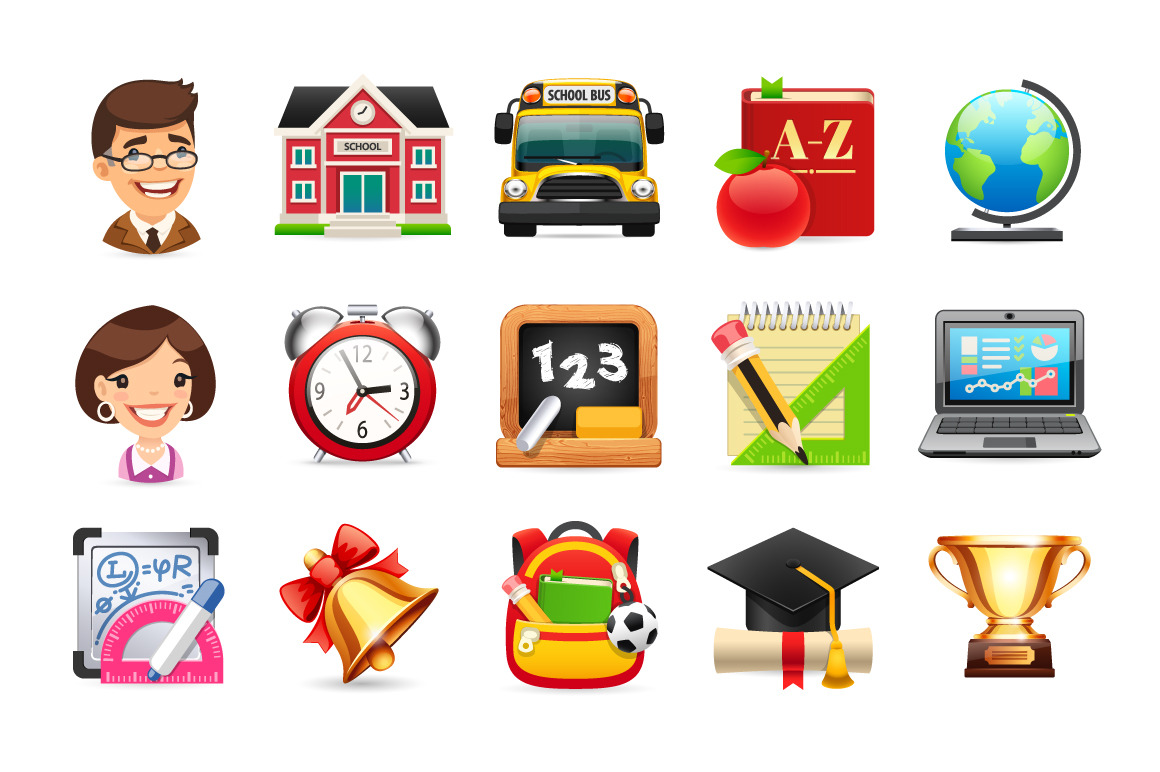 Set of School Icons, an Icon by Voysla's Shop
