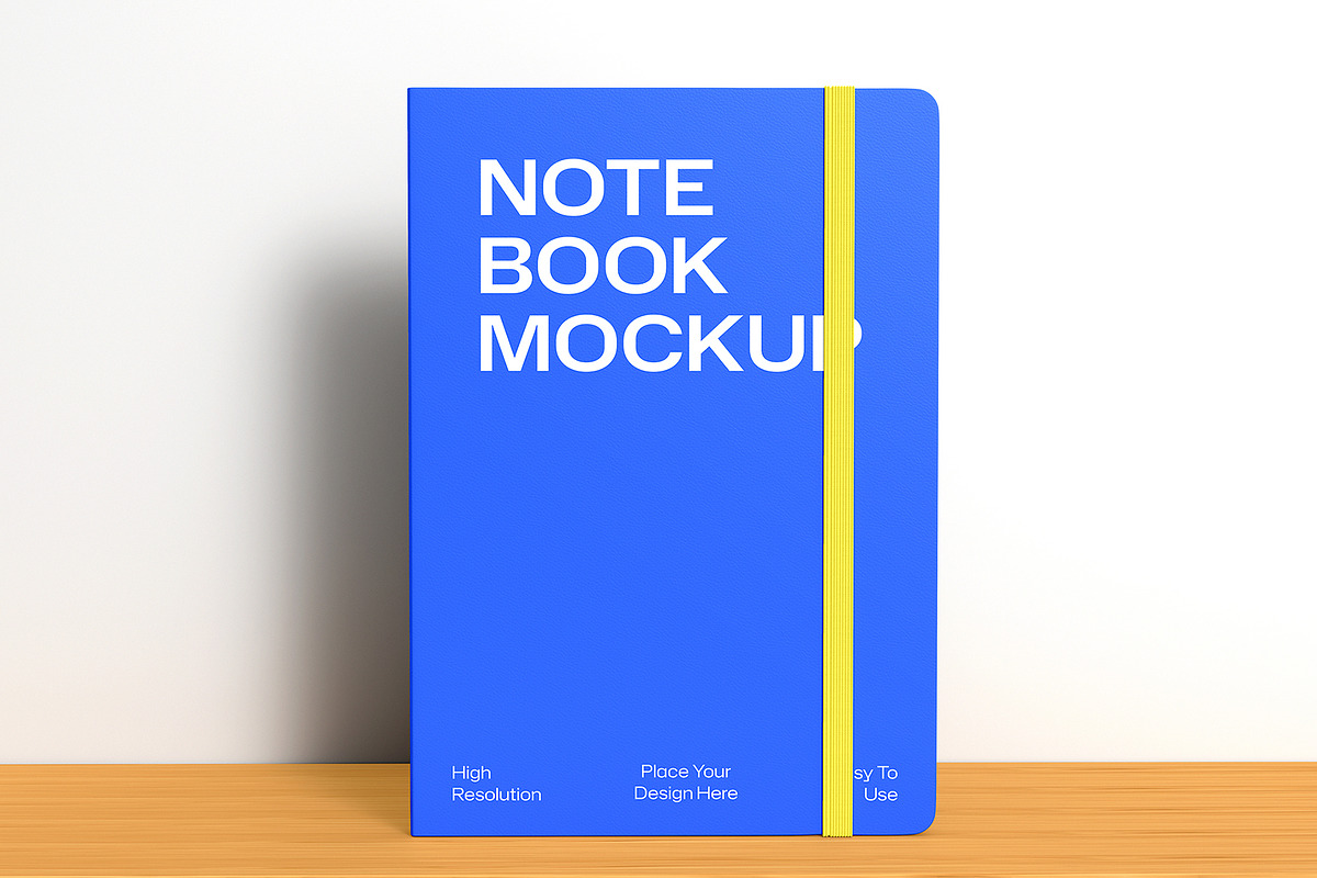 Notebook with Elastic Band Mockup