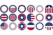 us flag round, an Icon by Sharpner