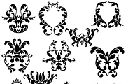 Damask Elements Photoshop Brushes, a Brush Add-On by PinkPueblo