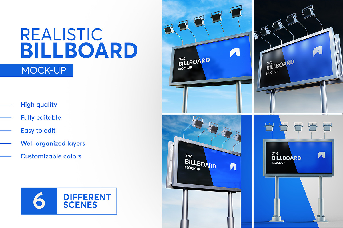 Realistic Billboard Mock-up, a Print Template by Propex