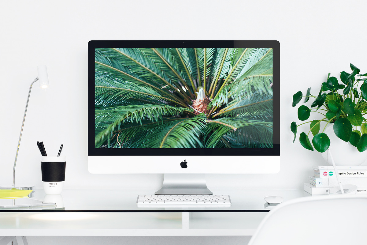 Apple iMac 27 Desktop Mockup Photo, a Mac Mockup by stellarshots