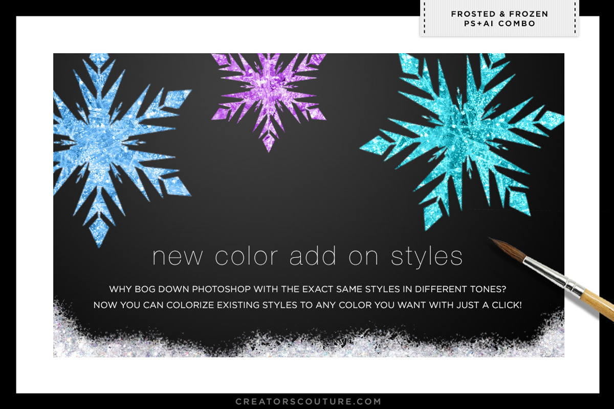 Frozen Styles Bundle Photoshop + Ai, a Layer Style Add-On by Creators ...