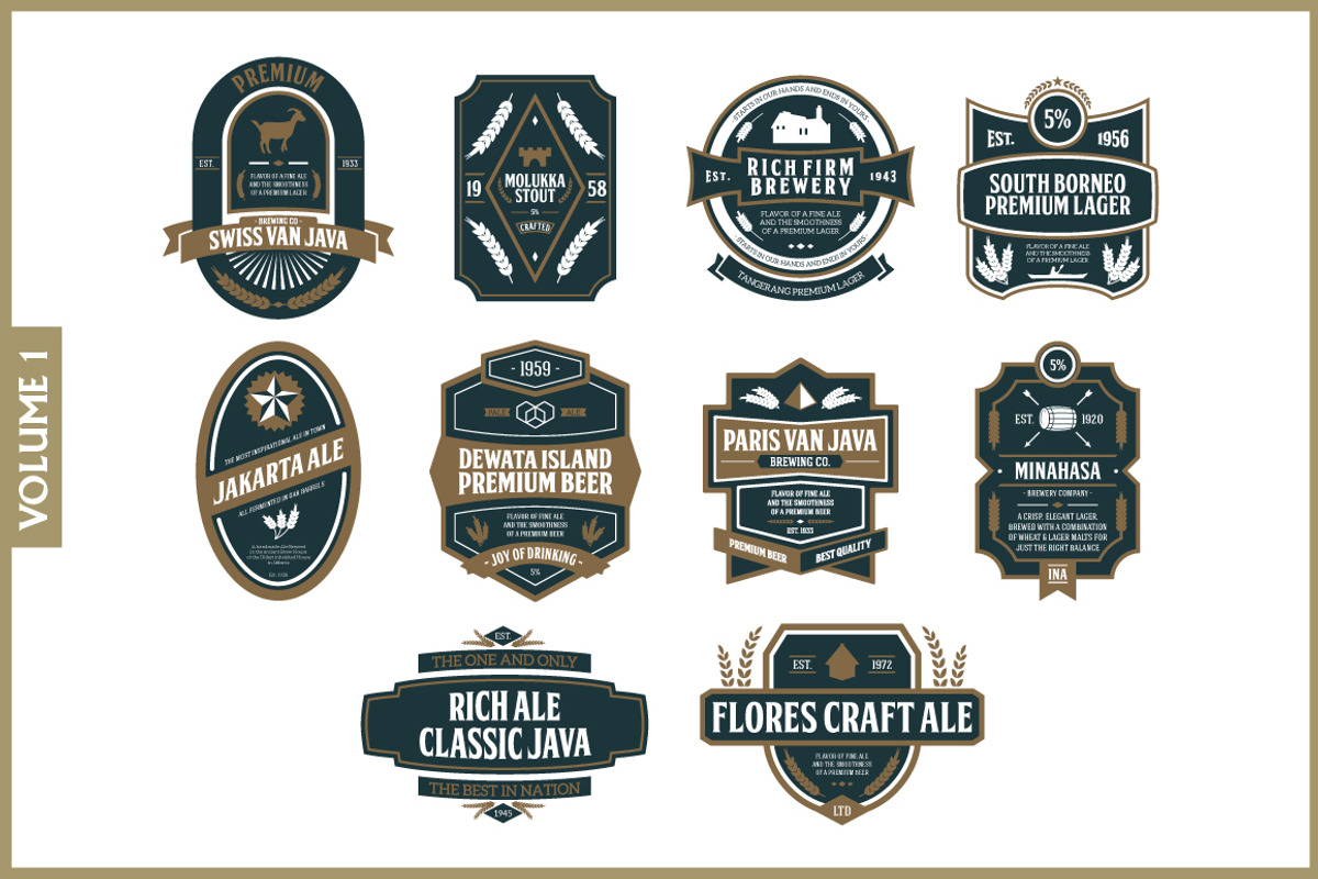 Premium Bundle Beer Label Pack, a Branding & Logo Template by Rich Graphic