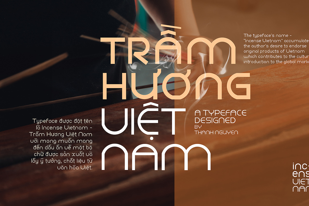 Incense Vietnam Typeface, a Sans Serif Font by Freelanceman