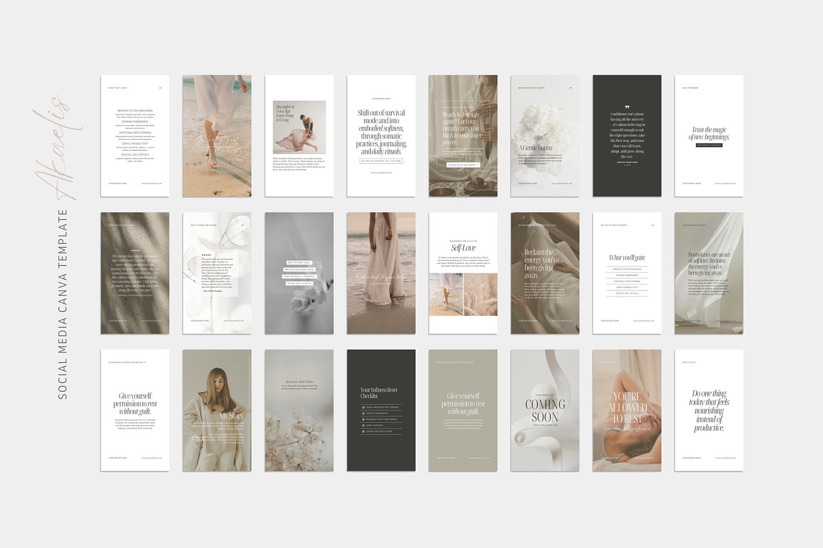 Neutral Social Media Canva Templates
