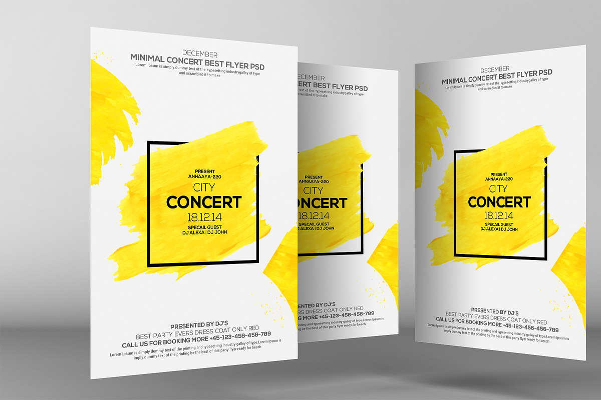 Minimal Colors Flyer Psd, a Flyer Template by graphicforest