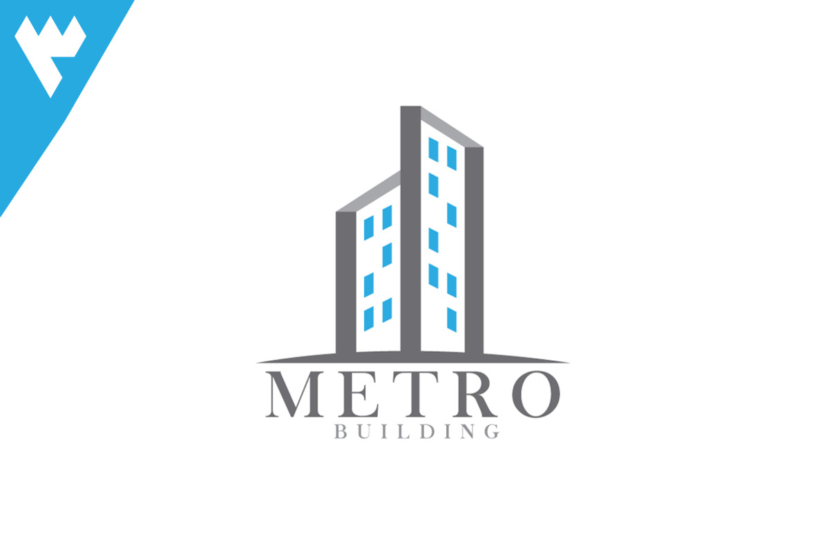 Metro Building Logo, a Branding & Logo Template by Sahade Studio