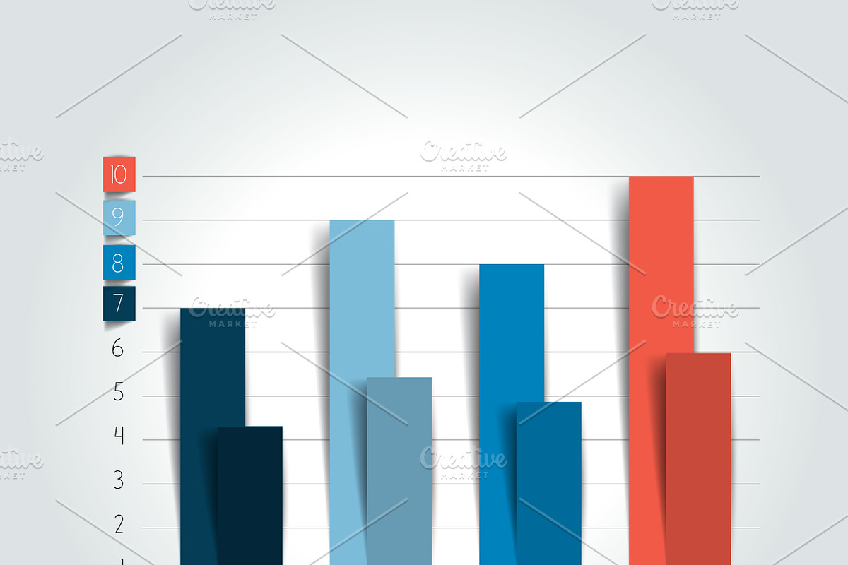 Flat chart, graph, a Work Illustration by VectorAN