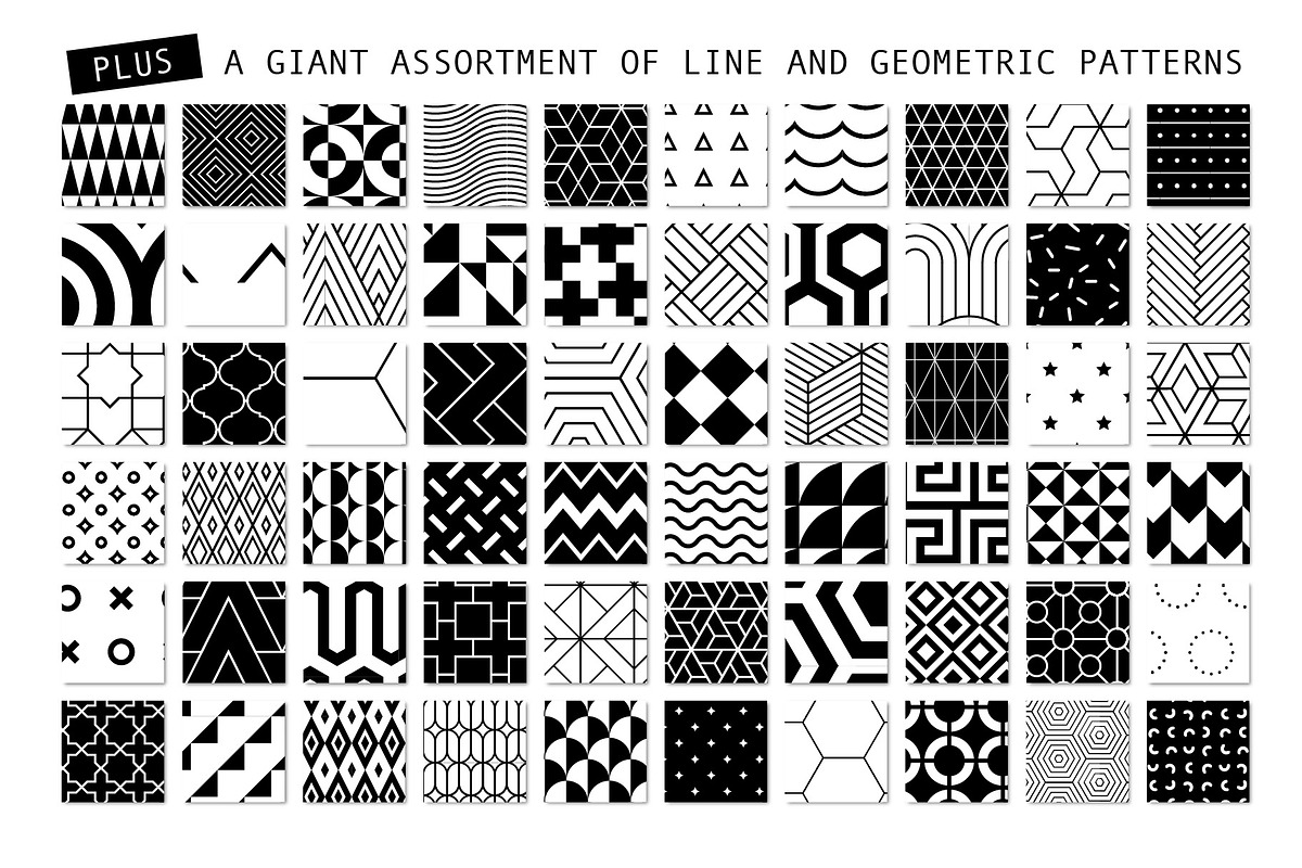 650 ESSENTIAL Vector Patterns, a Pattern Graphic by Designdell