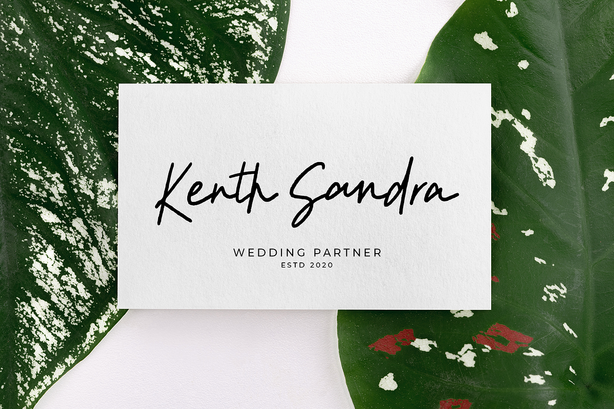 Monthine – A Modern Handwritten Scri, a Script Font by MJB Letters