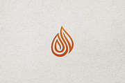 Minimalist Modern Fire Logo