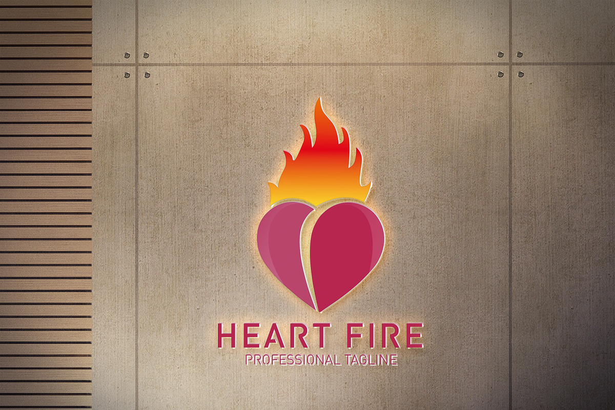 Heart Fire Logo, a Branding & Logo Template by essegraphic