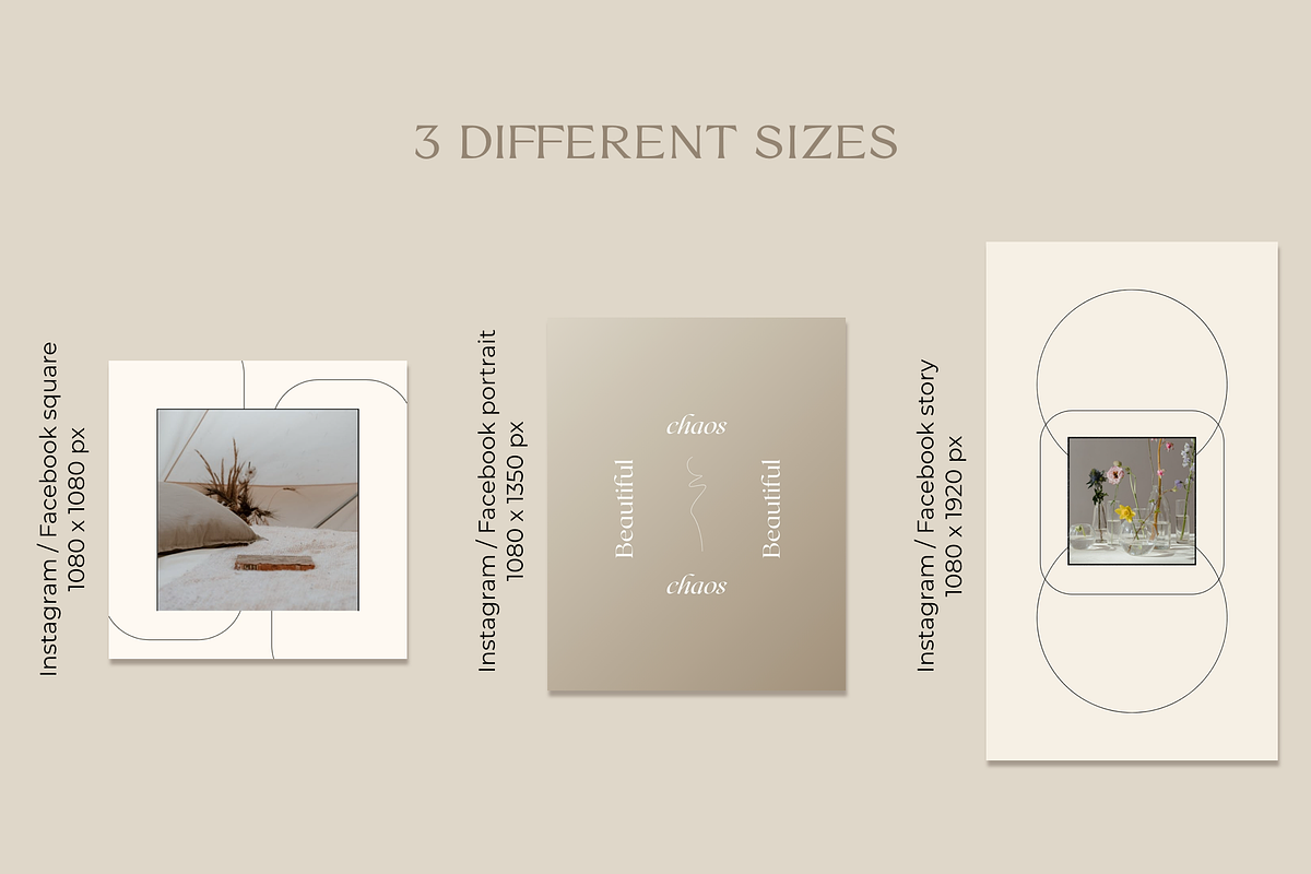 Instagram Template Earthy Tones, a Social Media Template by Bonumo