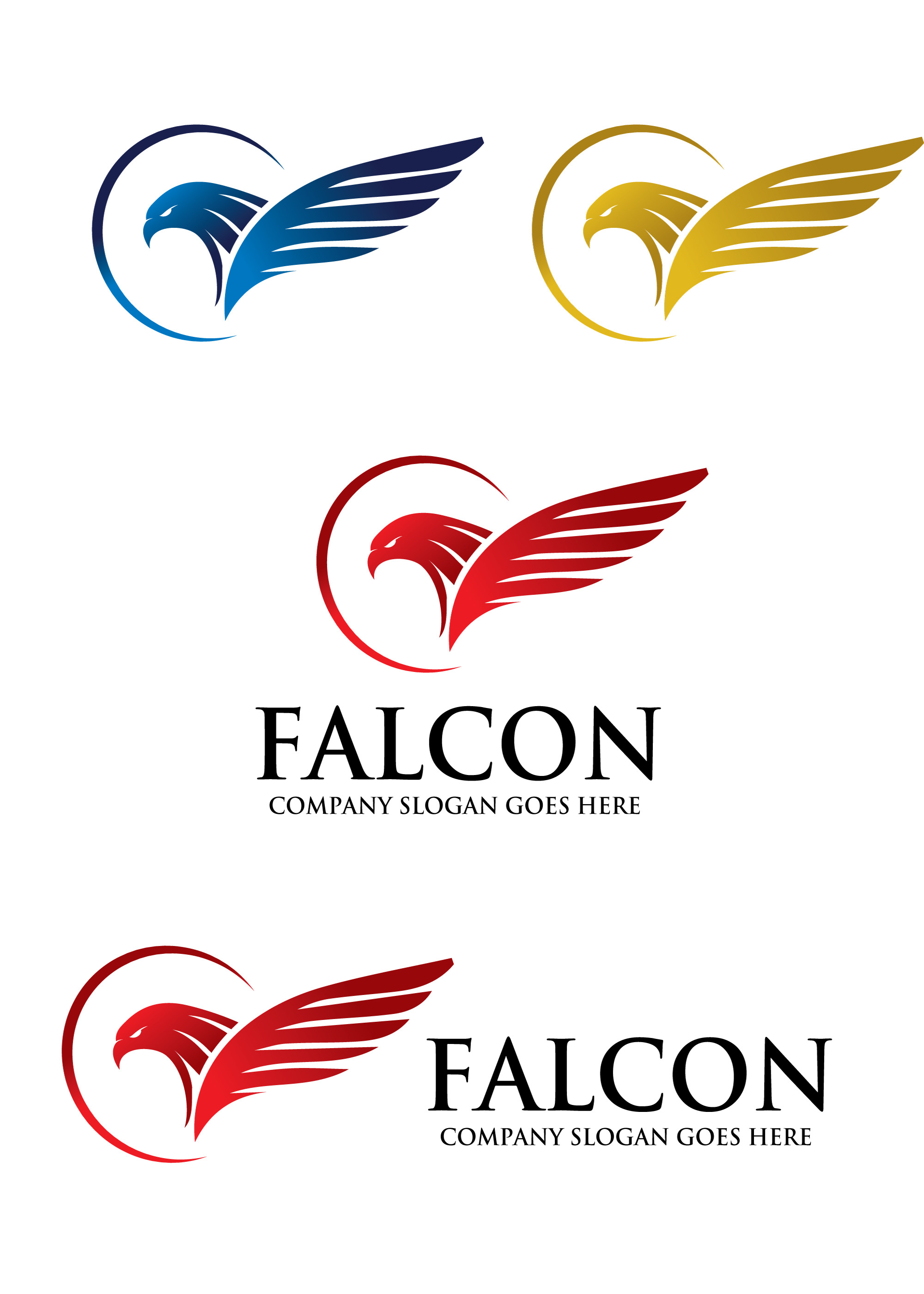 Falcon logo, a Branding & Logo Template by Mariyana
