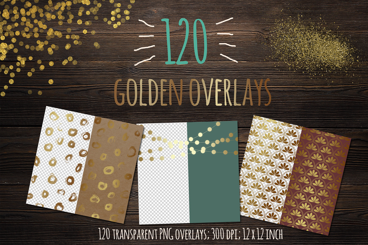 Gold Overlays, a Pattern Graphic by Paper Farms