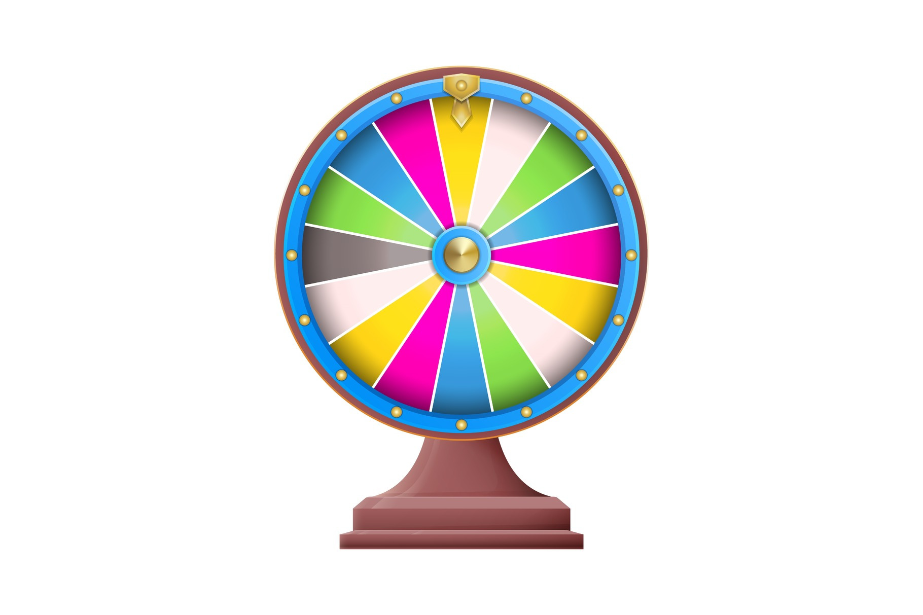 Fortune Wheel Empty Sectors Vector, an Object Graphic by robuart