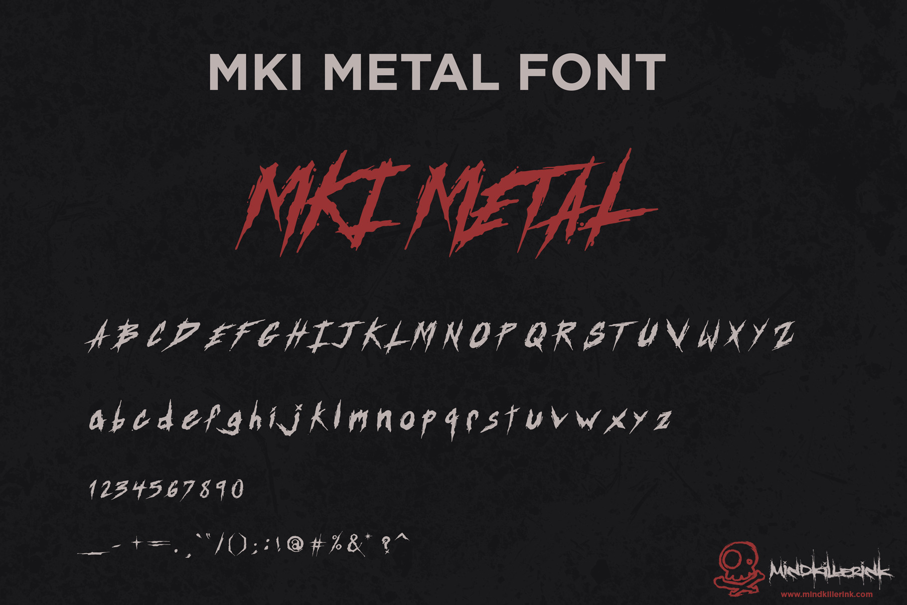 MKI METAL FONT, a Sans Serif Font by MindkillerINK
