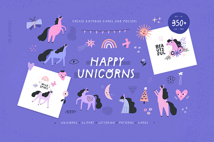 Rainbow Bunting Banner Clipart | Illustrations ~ Creative Market