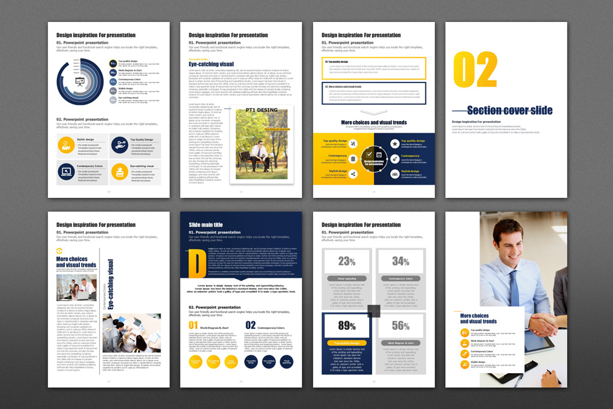 Typography PPT Template Vertical