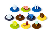 Isometric icons - Food and Drink | Icons ~ Creative Market