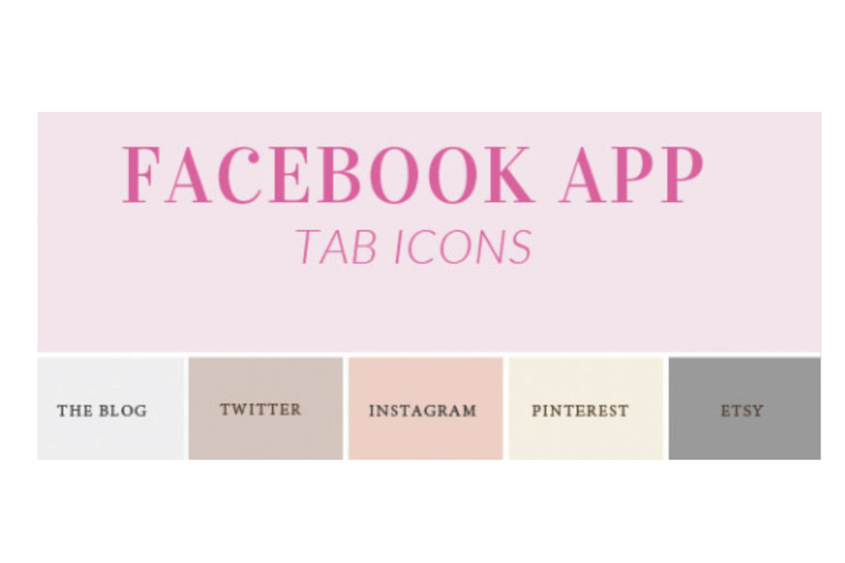 Custom Facebook Tab Icons, an Outline Icon by By Stephanie Design