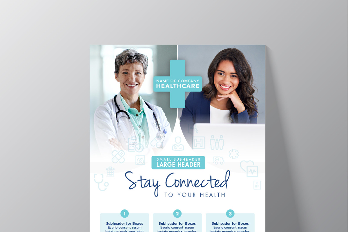 Stay Connected Flyer, a Flyer Template by Emme Design Co.