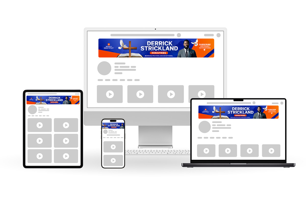 Church Ministry YouTube banner PSD | Creative Market