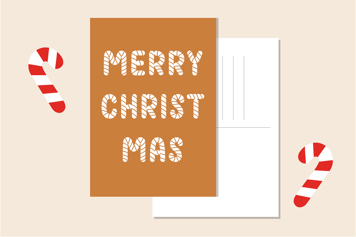 Candy cane font, a Sans Serif Font by Nyla.Studio