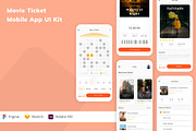 Movie Ticket Mobile App UI Kit, an UI Kit Template by Betush