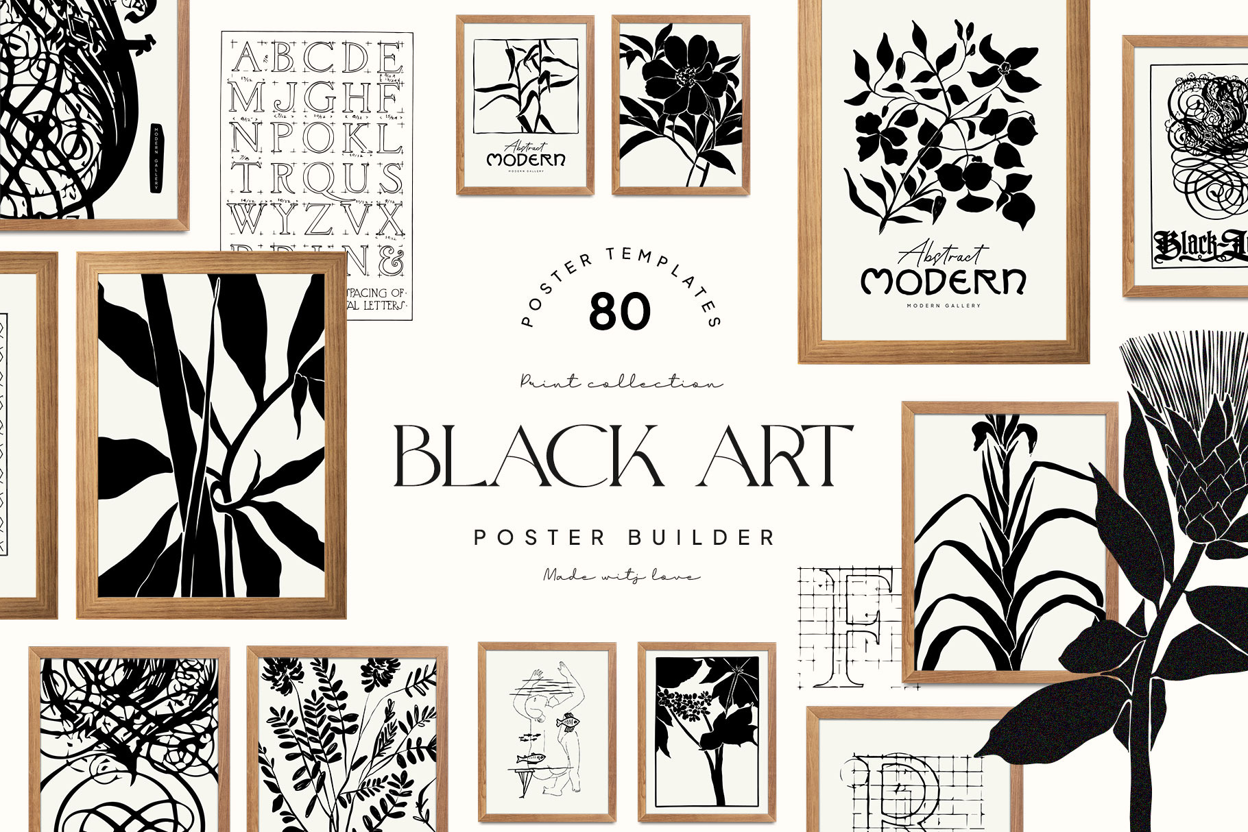 Black Art Poster Builder | Creative Market