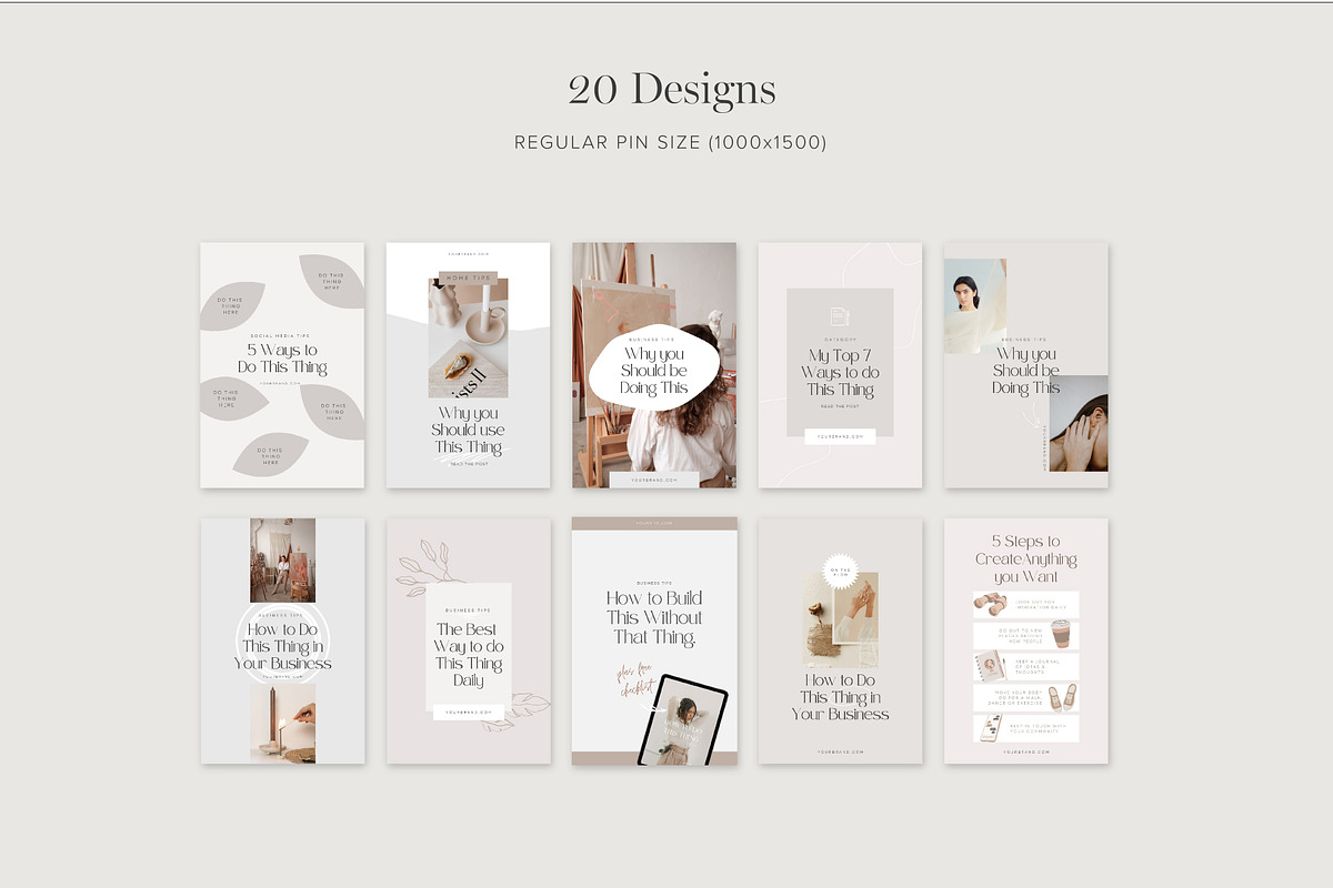 Animated Video Pinterest Pin Templates