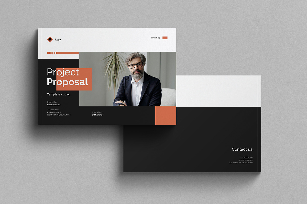 Project Proposal Template Landscape, a Brochure Template by TemplatesForest