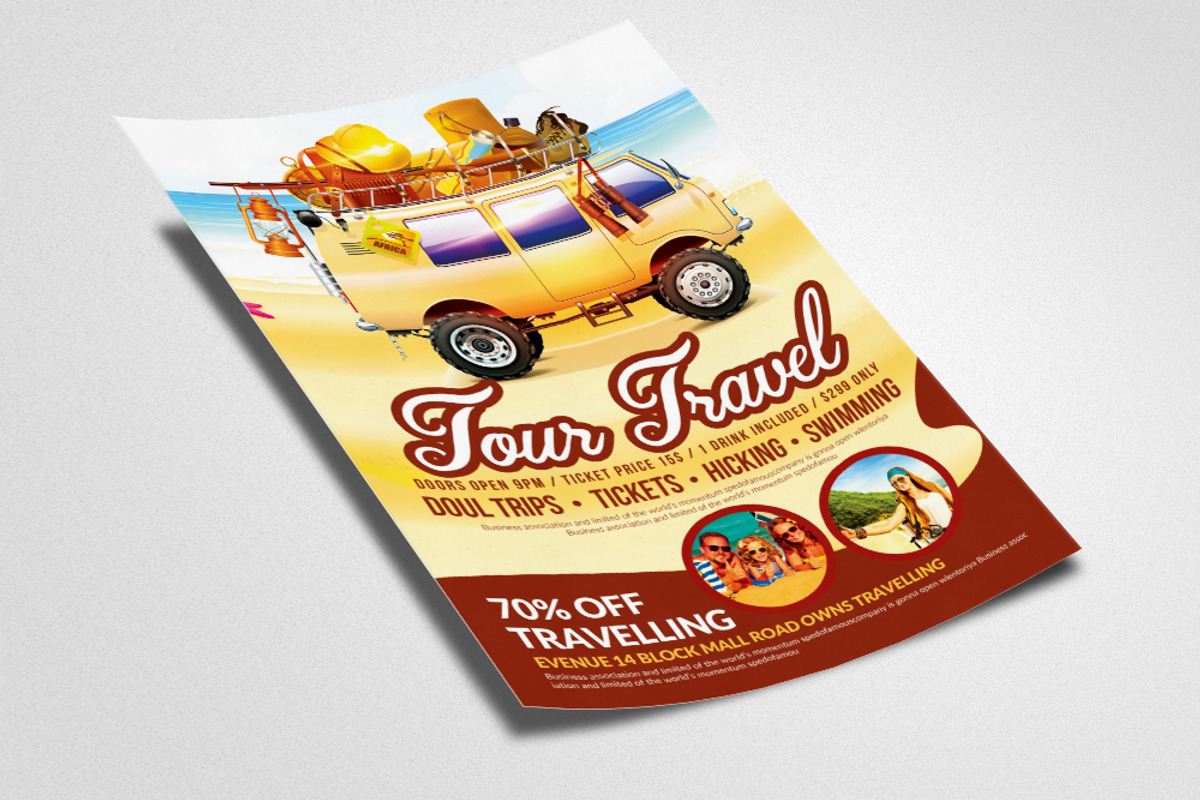 Tour & Travel Agency Flyer Template, a Flyer Template by Design Up